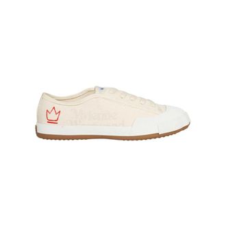 Vivienne Westwood Baumwoll-Canvas-Sneakers Runde Zehenkappe Gummi - - Shoes - Herren - Beige - 40 EU