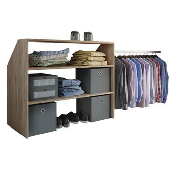 ebuy24 Ebuy24 - Dacho Regal f&uuml;r schr&auml;ge Wand 2 Ablagen Eiche dekor