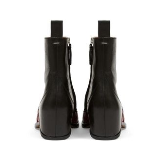 Maison Margiela Flame-Appliqu&eacute; Leather Boot - Black