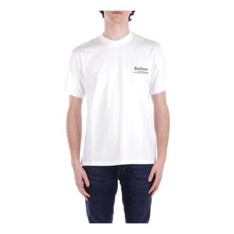 Barbour Homme, Tops, Blanc, Taille: S T-shirts et Polos Blancs avec Logo