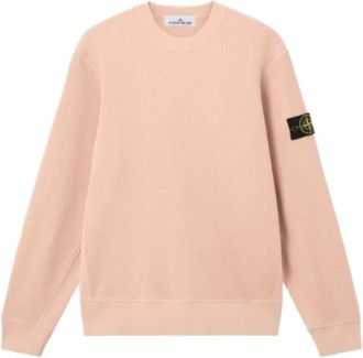 Stone Island Homme, Sweatshirts et sweats &agrave; capuche, Rose, Taille: M Cotton Waffle Fleece SweaT-shirt