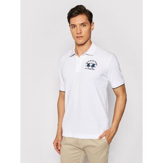 La Martina La Martina Poloshirt CCMP01 PK001 Wei&szlig; Regular Fit