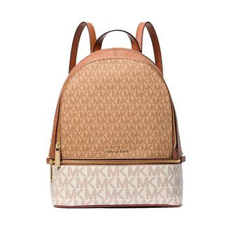 Michael Kors Femme, Sacs, Brun, Taille: ONE Size Rhea Medium Color-Block Signature Logo Backpack