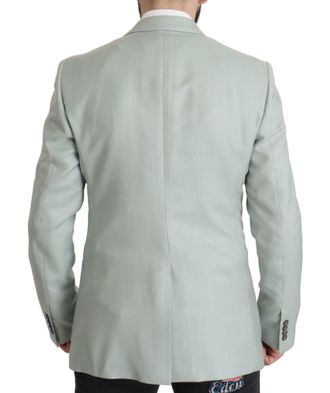 Dolce & Gabbana Mens Green Cashmere Jacket Blazer Silk Clothing