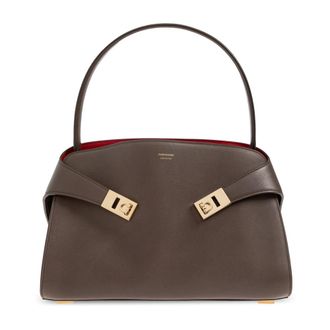 Ferragamo Femme, Sacs, Brun, Taille: ONE Size Sac bandouli&egrave;re Hug