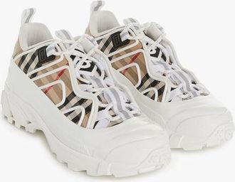 Burberry Baskets Arthur en coton Vintage check et cuir