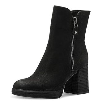 Marco Tozzi Femme 2-25344-41 008 Bottines &agrave; Talons, Black Nubuck, 40 EU
