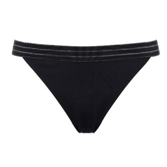 Eres Gestreifte Bikinihose mit Taillenbund - - Swimwear - Damen - Schwarzk - L