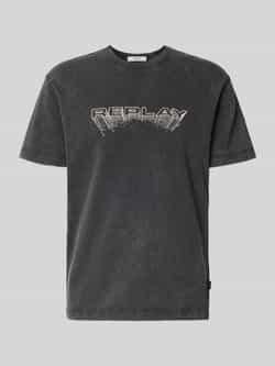 Replay Regular Fit T-Shirt aus reiner Baumwolle