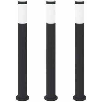 vidaXL Pollerleuchten 3er 80 cm Edelstahl IP44 vidaXL