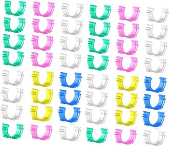 Cabilock 100 Stück Teiliges Bobbin Holder Clips Bunte Spulenklemmen aus Elastischem Kunststoff Langlebig und Farbecht Praktisches Nähmaschinenzubehör für Faden