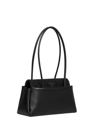 Prada Womens Shoulder Bag Passage Black Calf Leather