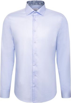 Seidensticker Herren Slim Fit Langarm Business-Hemd Hemd, Hellblau, 45 EU
