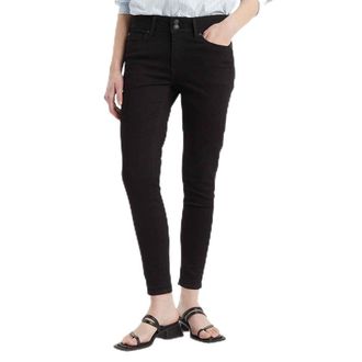 Levi's Damen 711 Double Button Jeans, Midnight Gaze, 28W / 28L