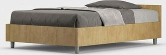 ITYhome Modernes Polsterbett mit Bettkasten 120x200cm Nuamo - Natur