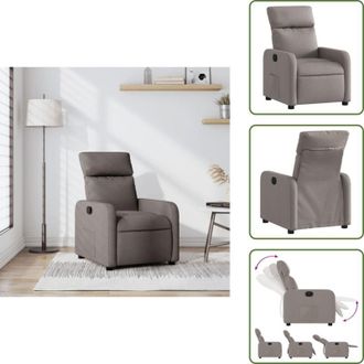 vidaXL The Living Store Relaxsessel Taupe Stoff - Komfortsessel - Relaxsessel - Lounge Chair - Wohnzimmersessel - Fernsehsessel