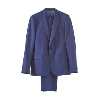 Paul Smith Costume Bleu en Laine et Mohair &agrave; 2 Boutons - Homme - Costumes - Bleu - Taille: 2XL