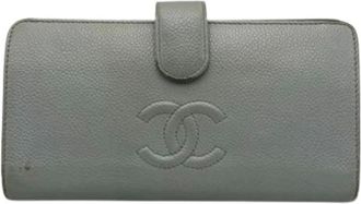 Chanel Portefeuille Long Pre-owned Vintage (Pliable) - Femme - Pre-owned - Gris - Taille: ONE Size