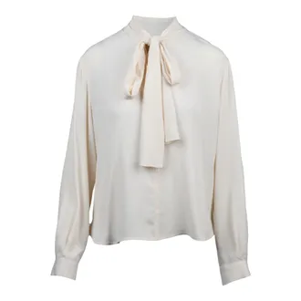 Seventy Femme, Blouses et Chemises, Beige, Taille: 36 FR Blouse en mousseline