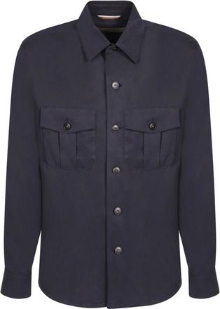 Canali Homme, Chemises, Bleu, Taille: 2XL Chemise Lyocell Ample