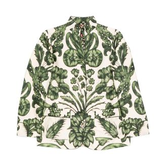 F.R.S. For Restless Sleepers Gr&uuml;nes Seidenblumenmuster Hemd - - Blouses & Shirts - Damen - Gr&uuml;n - L