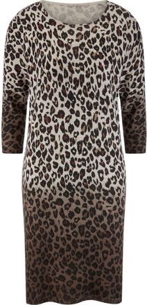 include Strickkleid U-Boot-Ausschnitt include beige