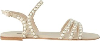 Casadei Femme, Chaussures, Beige, Taille: 36 EU Sandales &agrave; Brides Orn&eacute;es