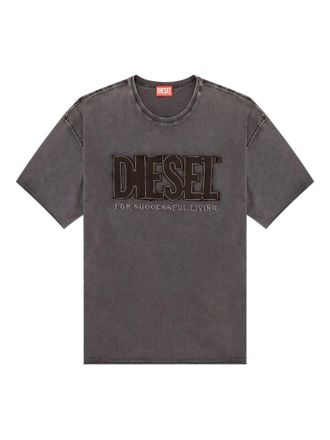 Diesel T-Rawboxt T-Shirt mit Stickerei - Grau