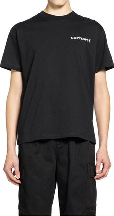 Carhartt Work in Progress Homme, Tops, Noir, Taille: XL S/S Archive Script T-Shirt