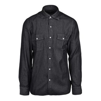 LUIGI BORRELLI NAPOLI Homme, Chemises, Noir, Taille: XL Chemise en jean