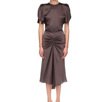 Victoria Beckham Damen, Blusen & Hemden, Braun, SGr&ouml;&szlig;e