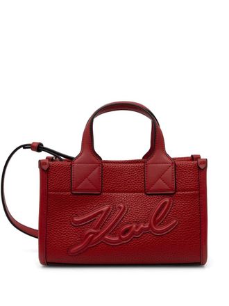 Karl Lagerfeld sac cabas à motif K/Skuare - Rouge