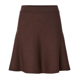 Y.A.S Yasfonny HW Strickrock - - Skirts - Damen - Braun - S