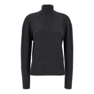 Burberry High Neck Pullover - - Knitwear - Damen - Grau - M
