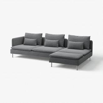 IKEA S&Ouml;DERHAMN 4er-Sofa mit R&eacute;camiere