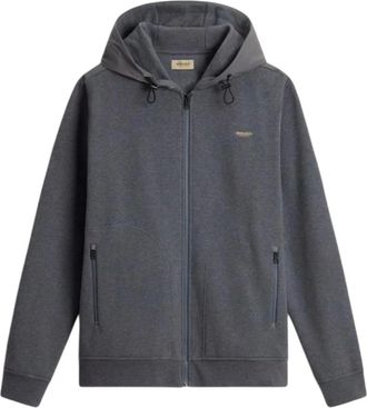 Woolrich Homme, Sweatshirts et sweats &agrave; capuche, Gris, Taille: M maglieria e felpe poliestere