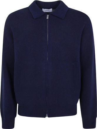 Lardini Veste en maille double - Homme - Pulls - Bleu - Taille: XL