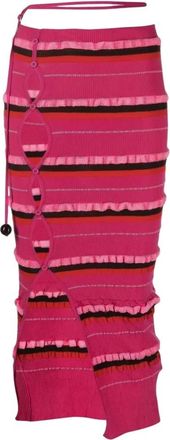 Jacquemus Femme, Jupes, Rose, Taille: 36 FR La Jupe Maille Concha Midi Skirt