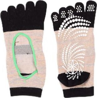 Holibanna KOMBIUDA Chaussettes De Yoga Femme Homme Chaussettes Sport Antid&eacute;rapantes &Agrave; Doigts S&eacute;par&eacute;s Mod&egrave;le Dos Avec Points Antid&eacute;rapants Couleur Confortables E