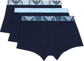 Emporio Armani Homme, Sous-v&ecirc;tements, Bleu, Taille: S Stretch Cotton Jersey Trunk 3-Pack