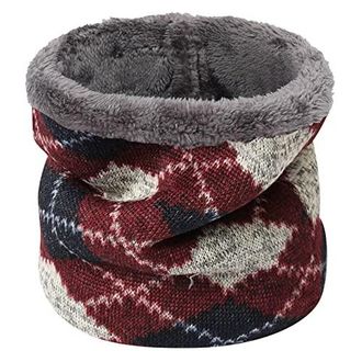 Generic &Eacute;charpe dhiver Cache-cou Gu&ecirc;tres Hommes Femmes Temps froid Tricot Polaire chaude Tuyau de ski Foulards circulaires Cadeau coupe-vent, 17, taille uniqu