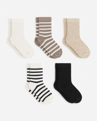 Arket Baumwollsocken 5er-Pack -Beige