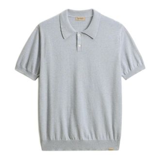 Woolrich Gestricktes Poloshirt - - Tops - Herren - Blau - S