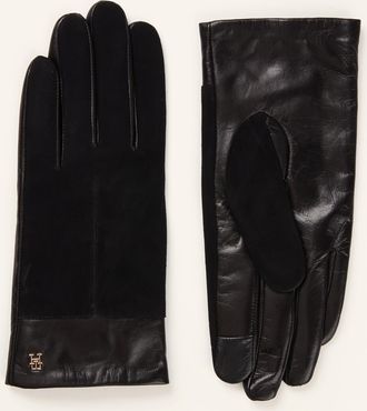 Tommy Hilfiger Lederhandschuhe schwarz