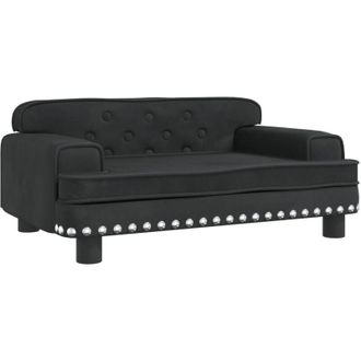 vidaXL Kindersofa Schwarz 70x45x30 cm Samt - Vidaxl
