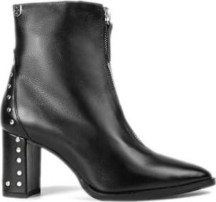 POPA Bottines en cuir noir avec clous Atenea, Noir, 41 EU