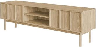 Selsey TV Schrank Lowboard Board Sideboard Fernsehtisch Fernsehschrank 2 Schubladen Fächer Push to Open 170 cm Holzbeine Eiche Eiche Geölt Neksto