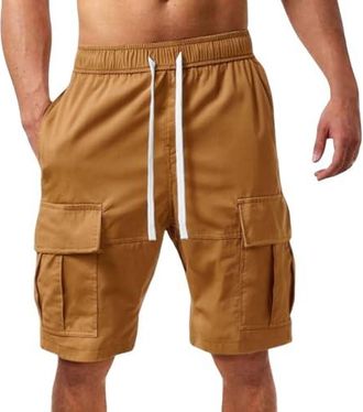 Generic Short cargo pour homme, short de jogging avec cordon de serrage &agrave; la taille, short d&eacute;contract&eacute; de gym, de d&eacute;tente et dext&eacute;rieur pour gym, motard et co