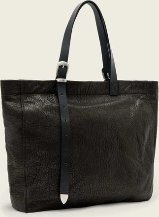 AllSaints Haven - Tragetasche aus Leder in Schwarz