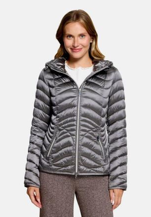 Cartoon Steppjacke Damen mit Rei&szlig;verschlusstaschen